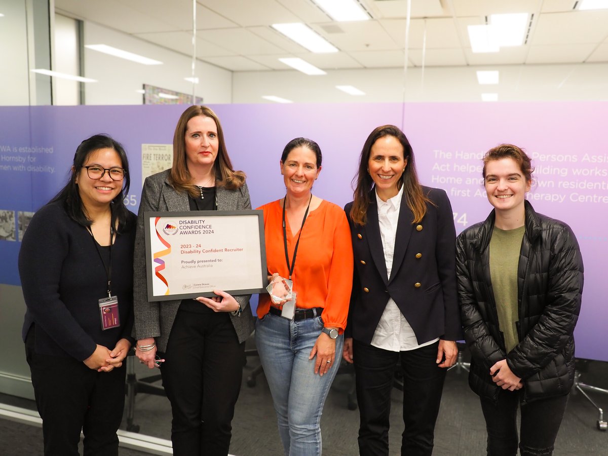 Achieve Australia recognised as a Disability Confident Recruiter 2024